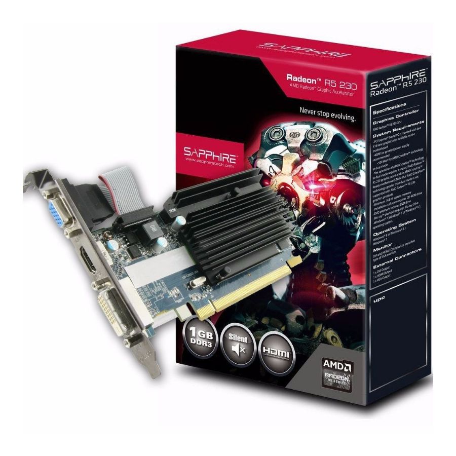 RADEON R5 R230 1GB SAPPHIRE | Mexx computación